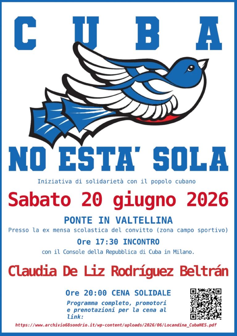 Cuba, iniziativa di solidarietà a Ponte in Valtellina: incontro con il ...